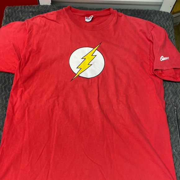 DC Comics | Shirts | Vintage Hanes Beefy Flash Graphic Logo Tshirt Size ...